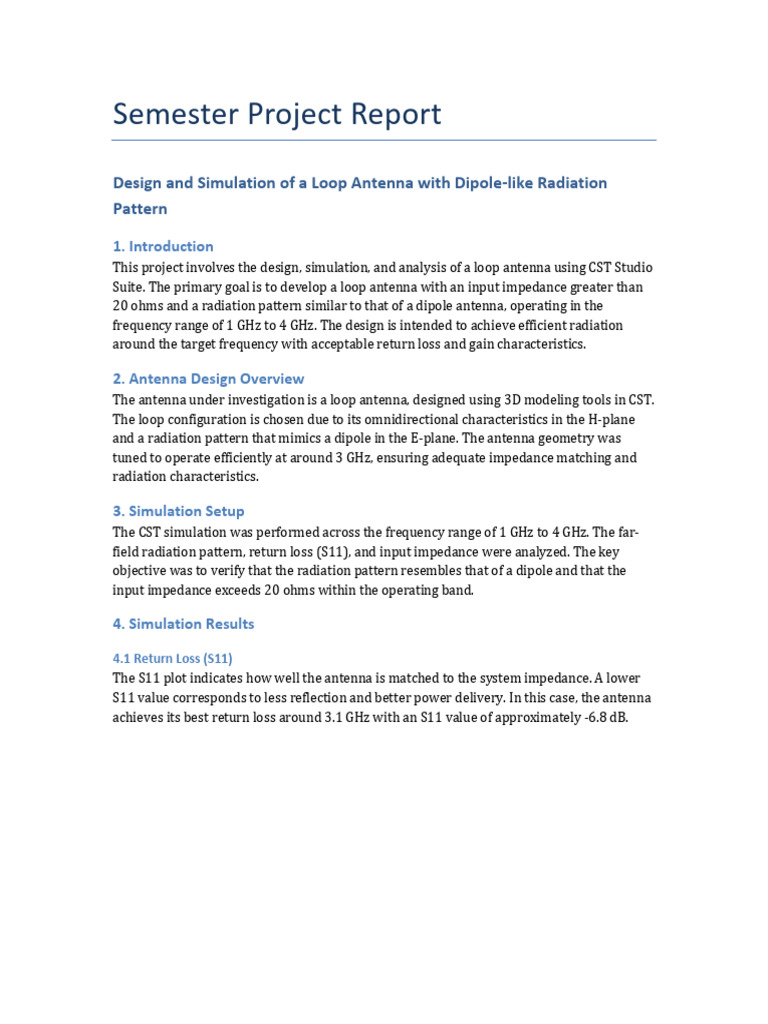 Loop Antenna Report Umer Final | PDF