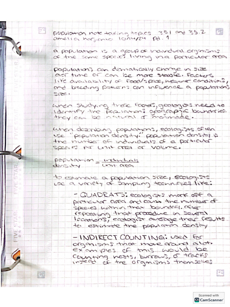 Population Notes | PDF