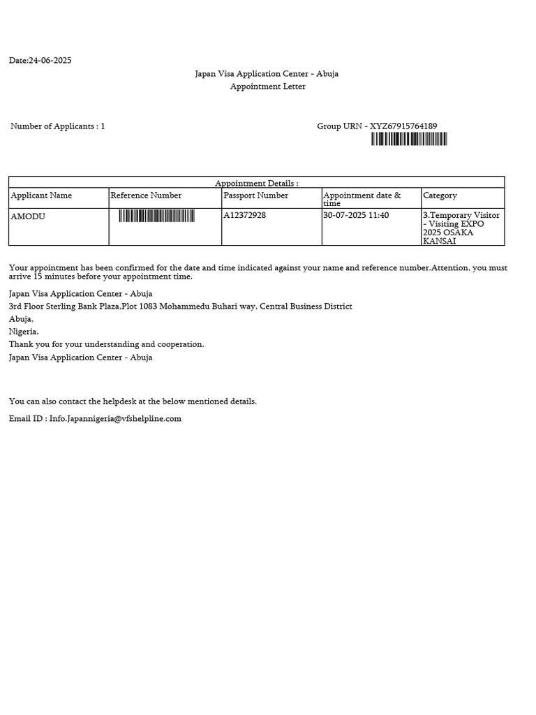 Amodu Appointment | PDF