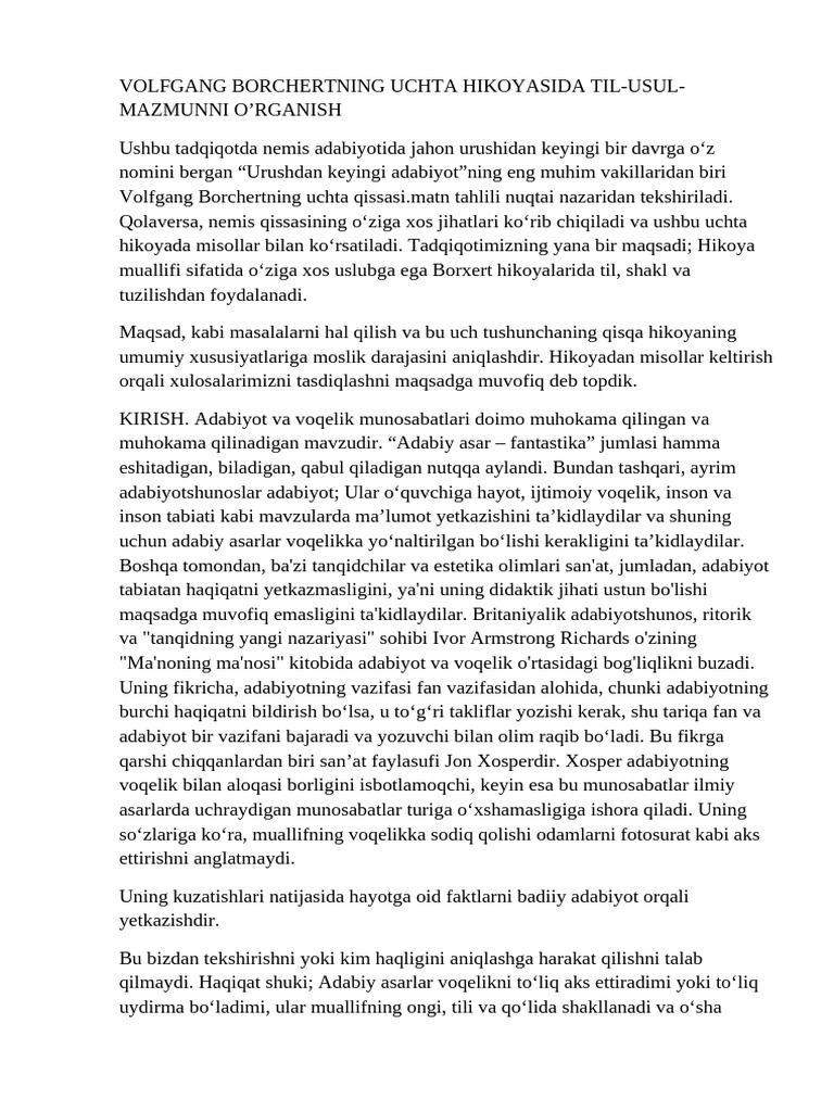Turkcha Maqola Tarjimasi 2 | PDF
