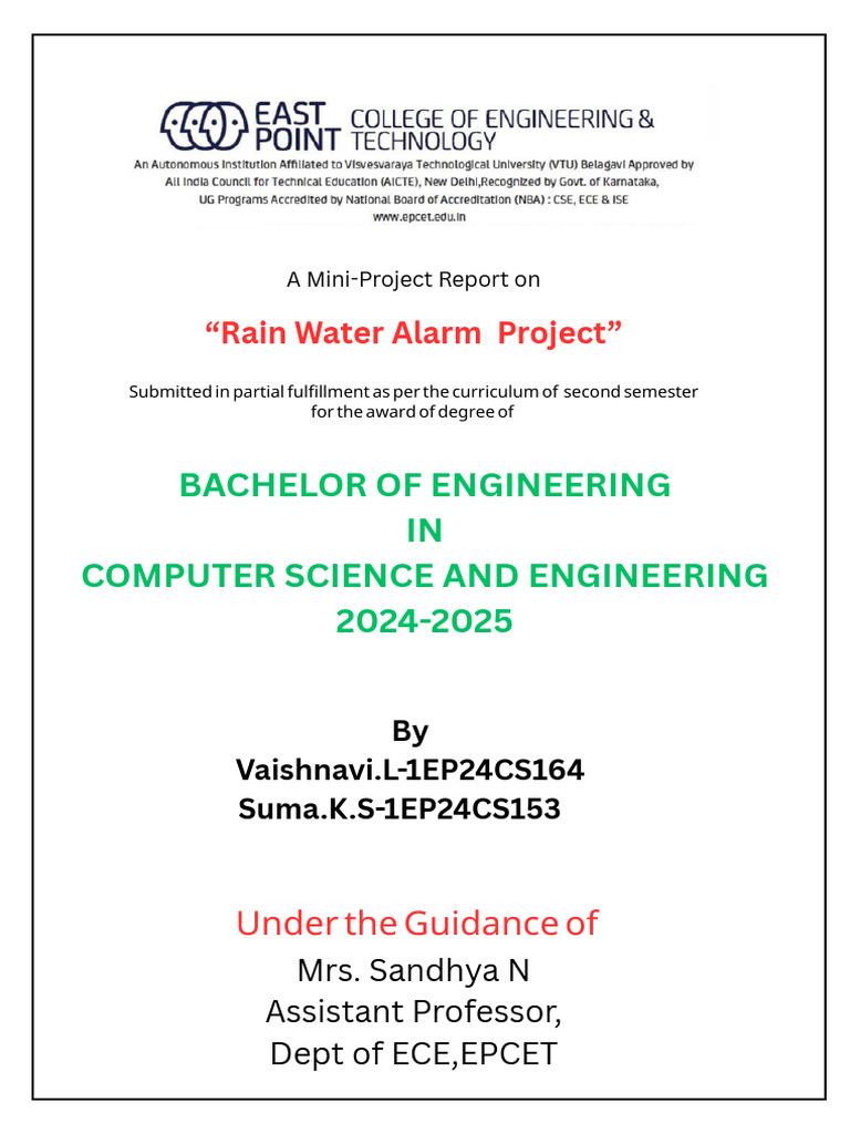 Presentation - Rain Water Alarm Project | PDF | Rain | Electronics