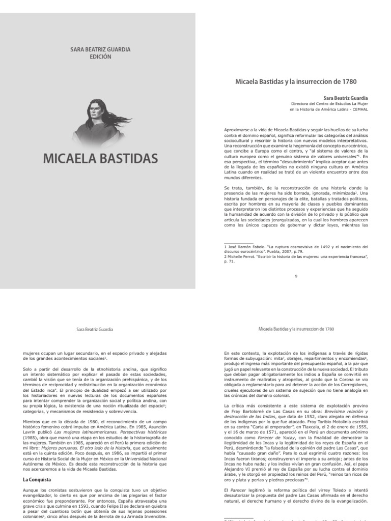 Micaela Bastidas: Lucha y Resistencia | PDF | Imperio Inca