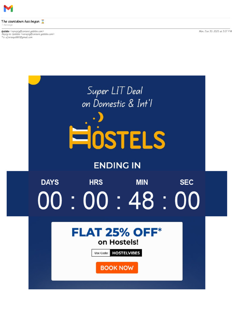 Gmail - The Countdown Has Begun | PDF