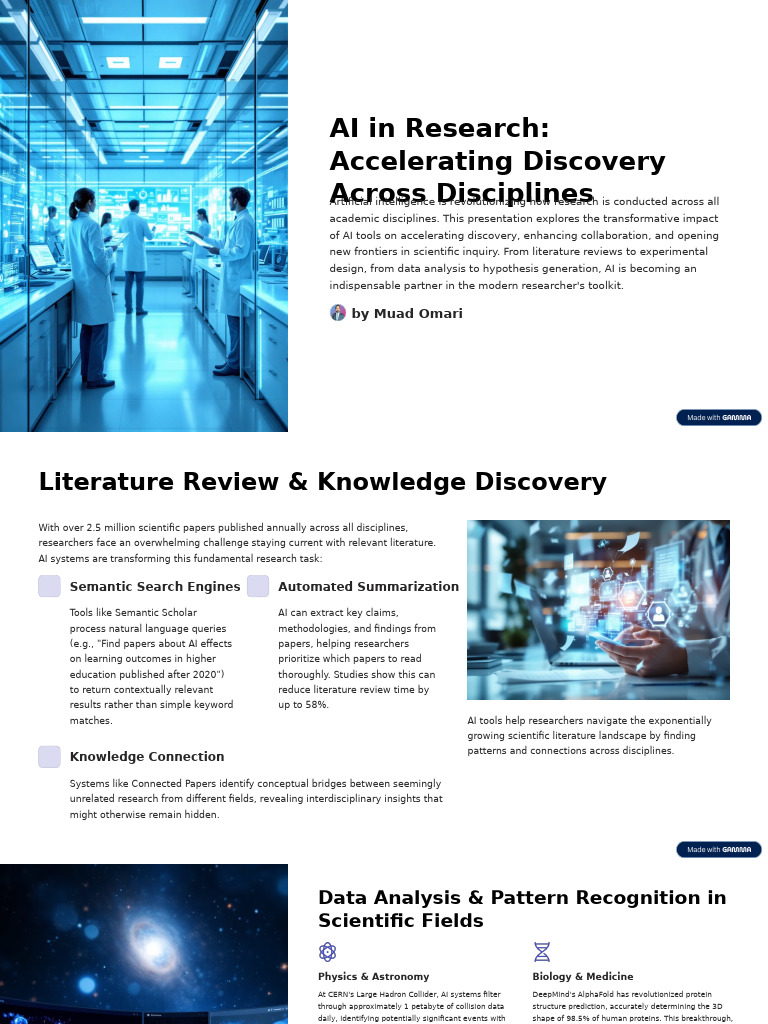 AI Transforming Research Across Disciplines | PDF | Artificial ...