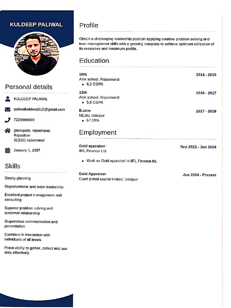 Resume Kuldeep Paliwal.... | PDF