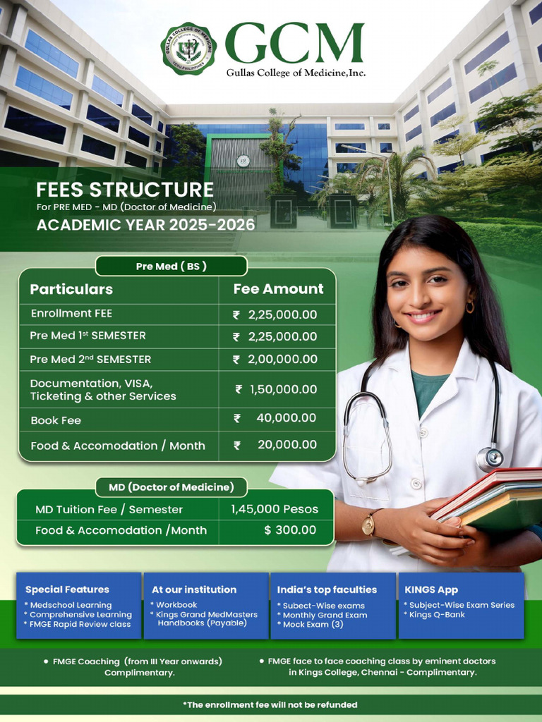 GCM INR Fee Structure-2025-26 | PDF