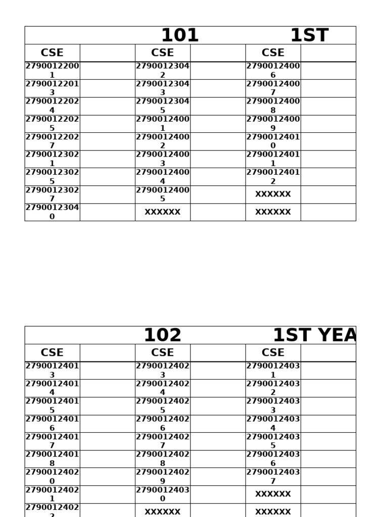 Seating Arrangement EVEN SEM 2025 | PDF