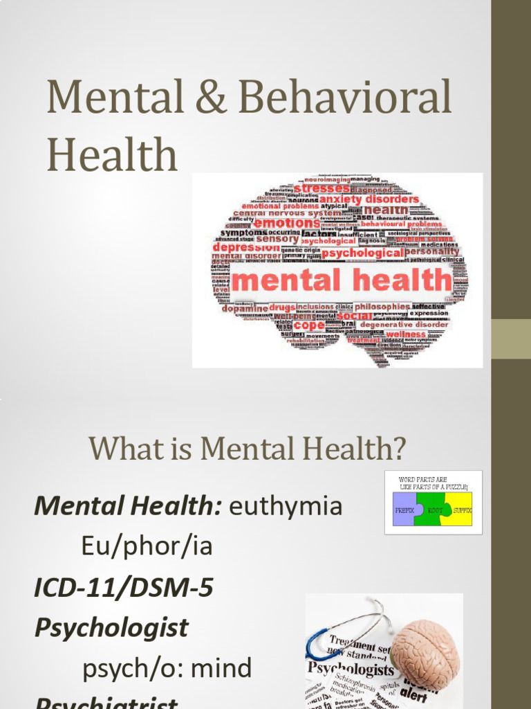 Understanding Mental & Behavioral Health | PDF | Mental Disorder ...