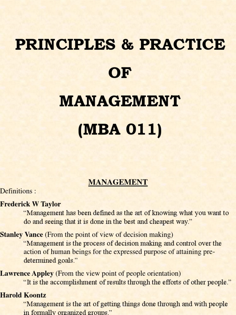 Principles & Practice OF Management (MBA 011) | PDF | Bureaucracy ...
