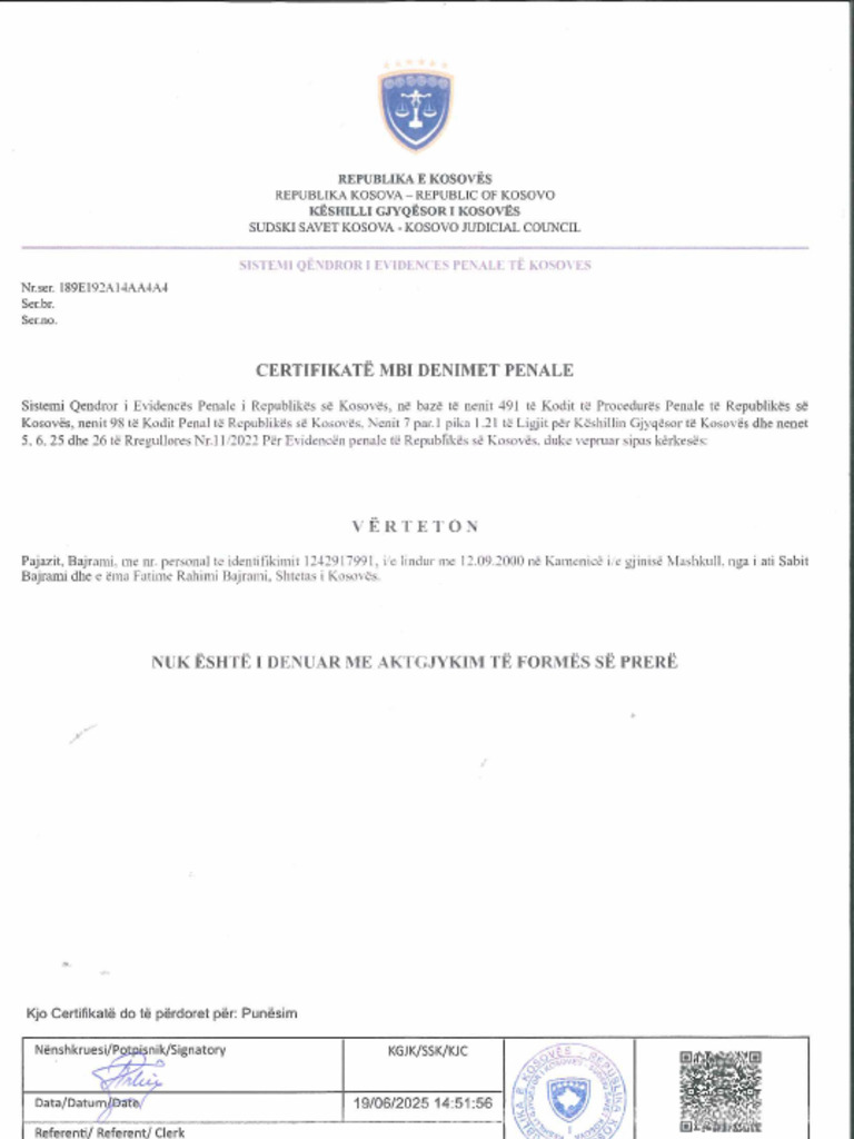 Deklarata Penale | PDF