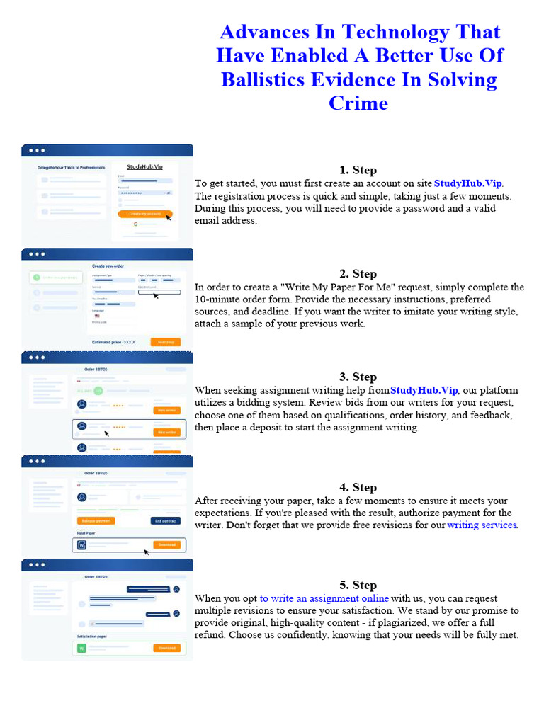 Advances in Technology That Have Enabled A Better Use of Ballistics Evidence in Solving Crime ...