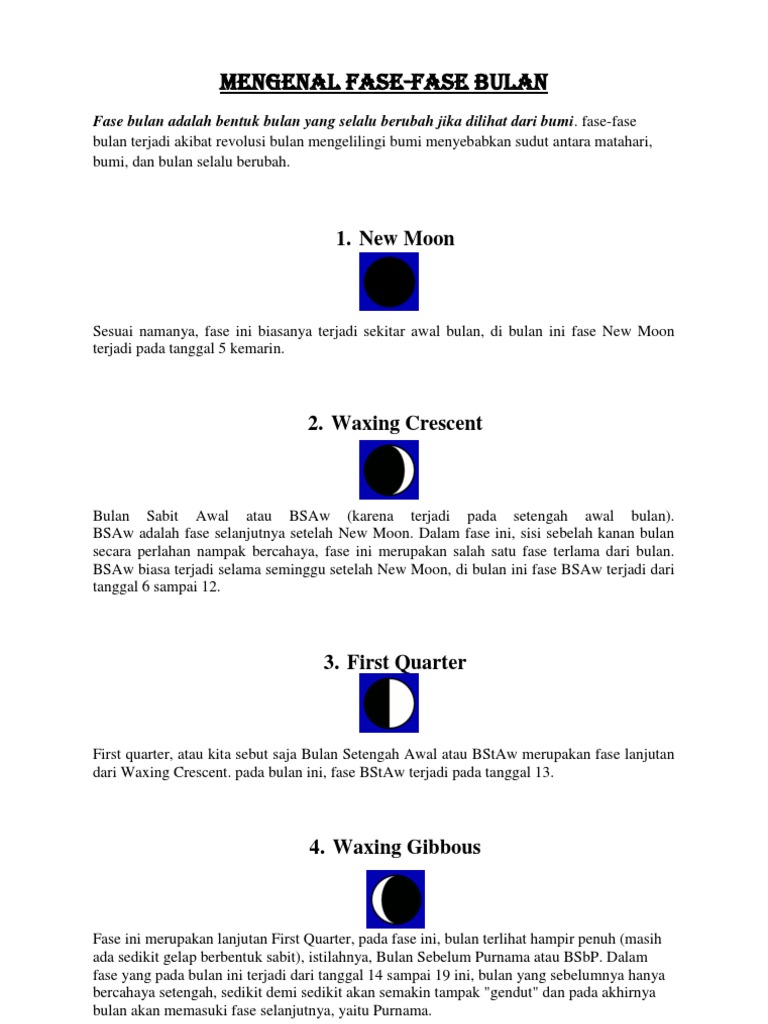 Mengenal Fase Bulan | PDF