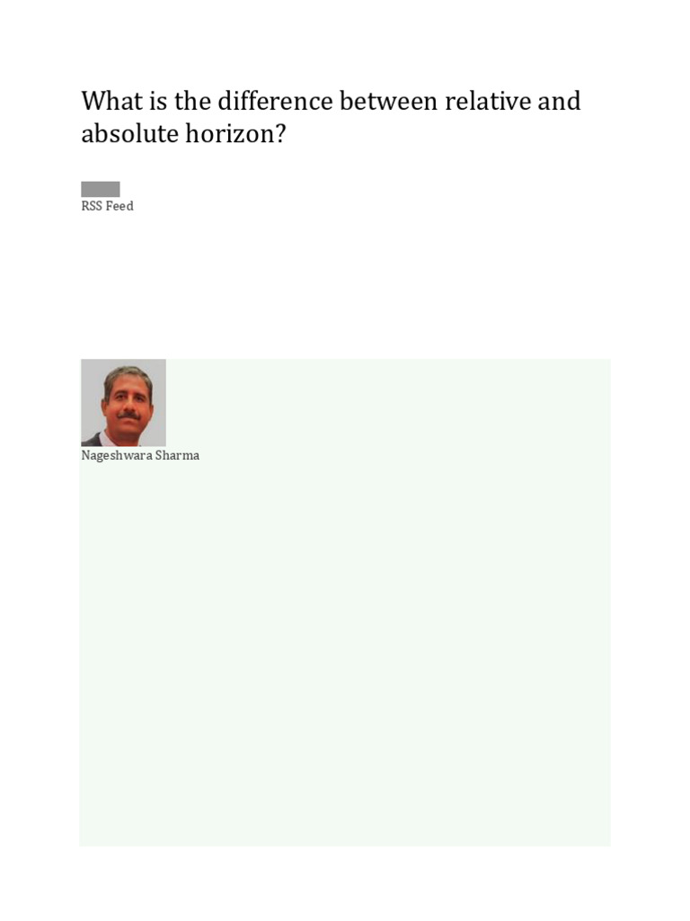 What Is The Difference Between Relative and Absolute Horizon | PDF
