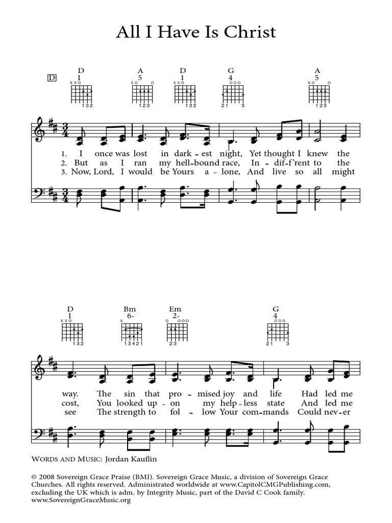 All I Have Is Christ-Hymn | PDF | Systematic Theology | Christian ...