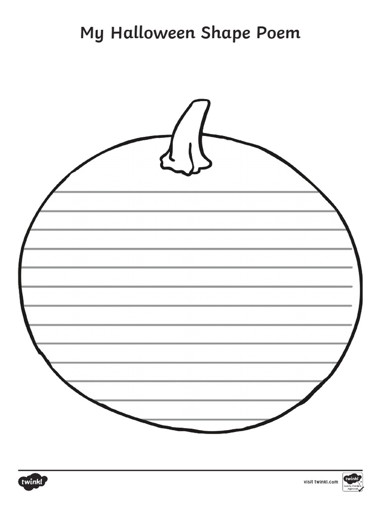Halloween Shape Poem Template | PDF