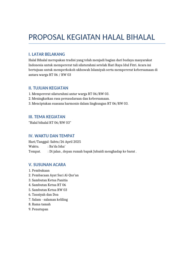 Halal Bihalal | PDF