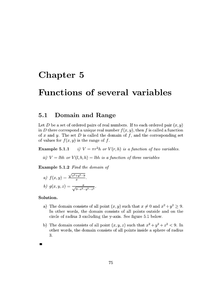 Functions of Several Variables | PDF