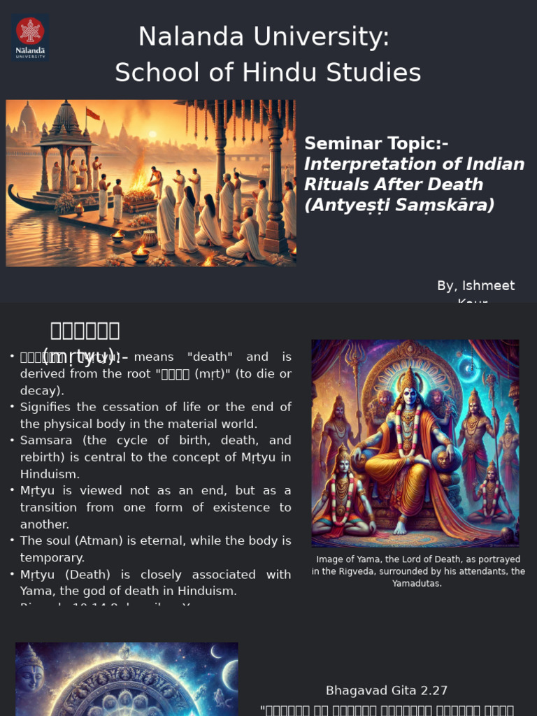 Hindu Death Rituals and Antyeshti Saṃskāra | PDF | Funeral | Rituals