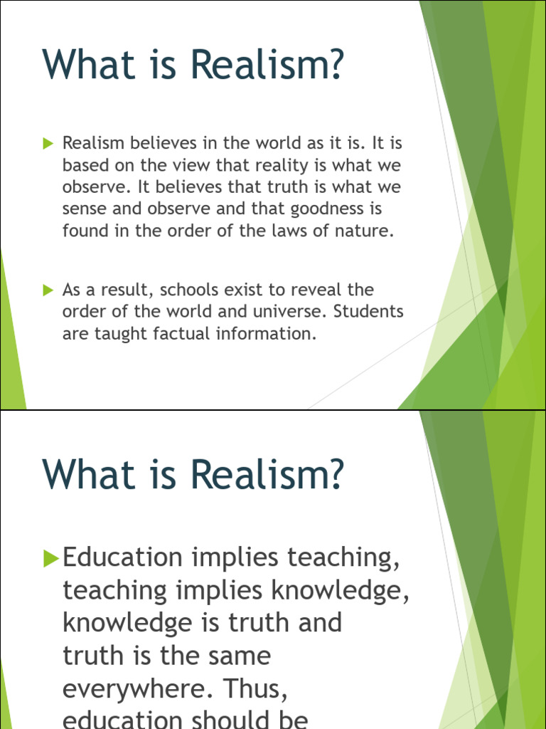 Understanding Realism in Education | PDF