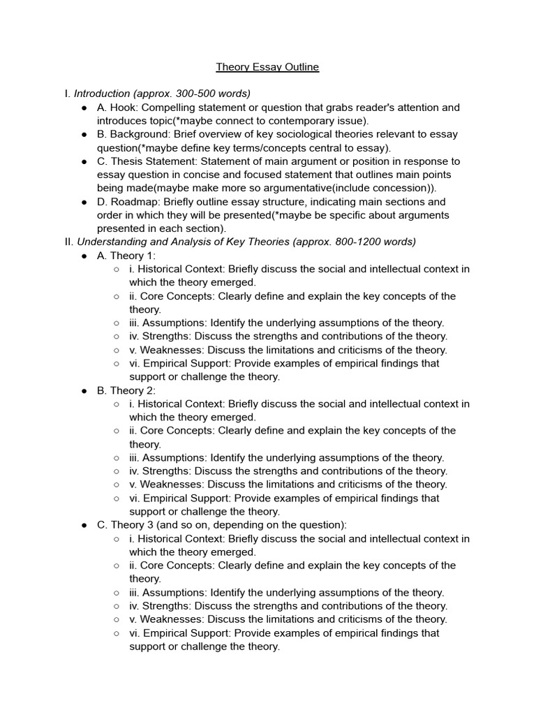 Sociological Theory and Methodology Outline | PDF | Methodology | Theory