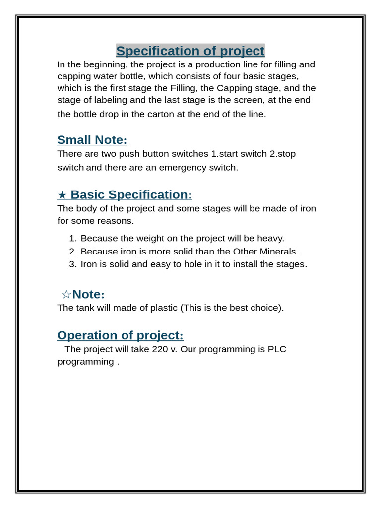 Specification Operations | PDF | Mechanical Engineering