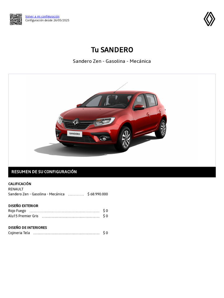 Sandero Sandero Zen | PDF | Inyección de combustible | Tecnologías automotrices
