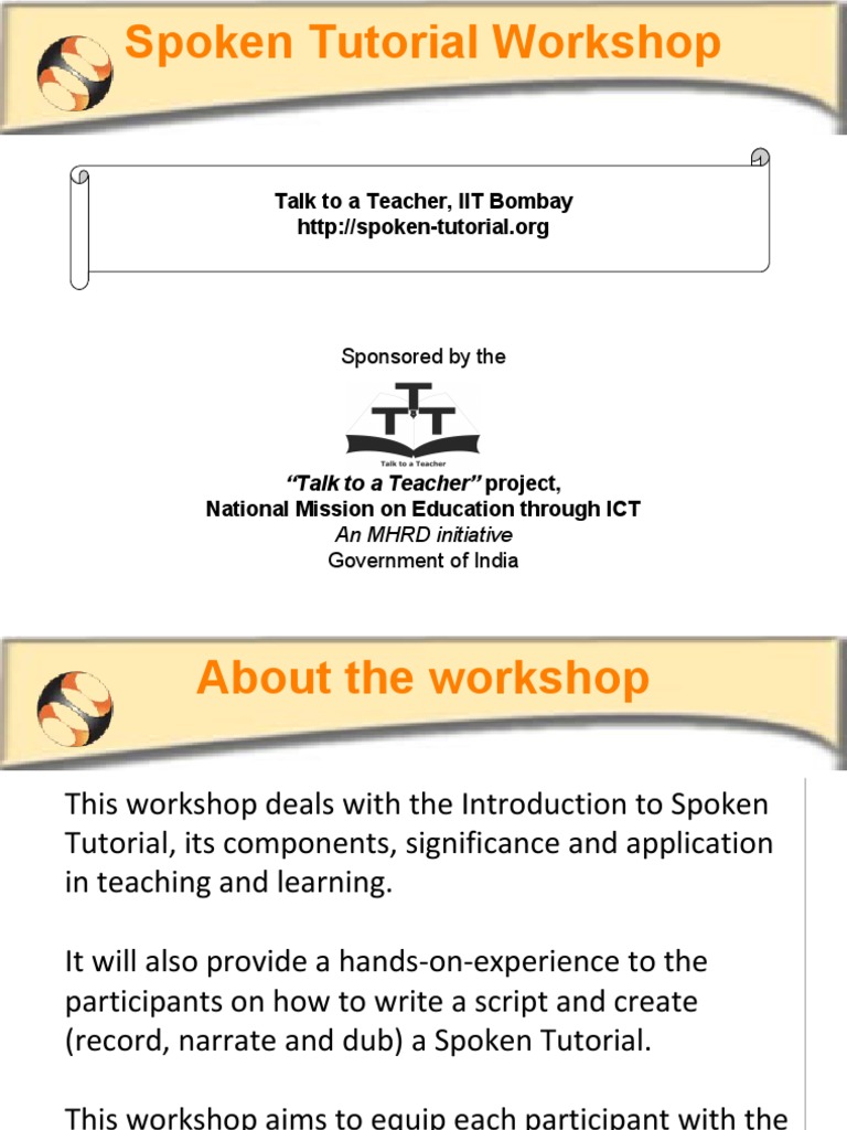 Create Effective Spoken Tutorials | PDF | Tutorial | Screenshot