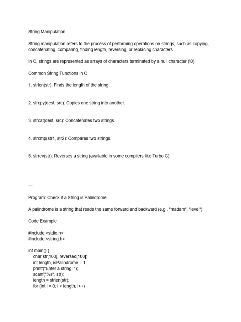 String Manipulation 2 | PDF