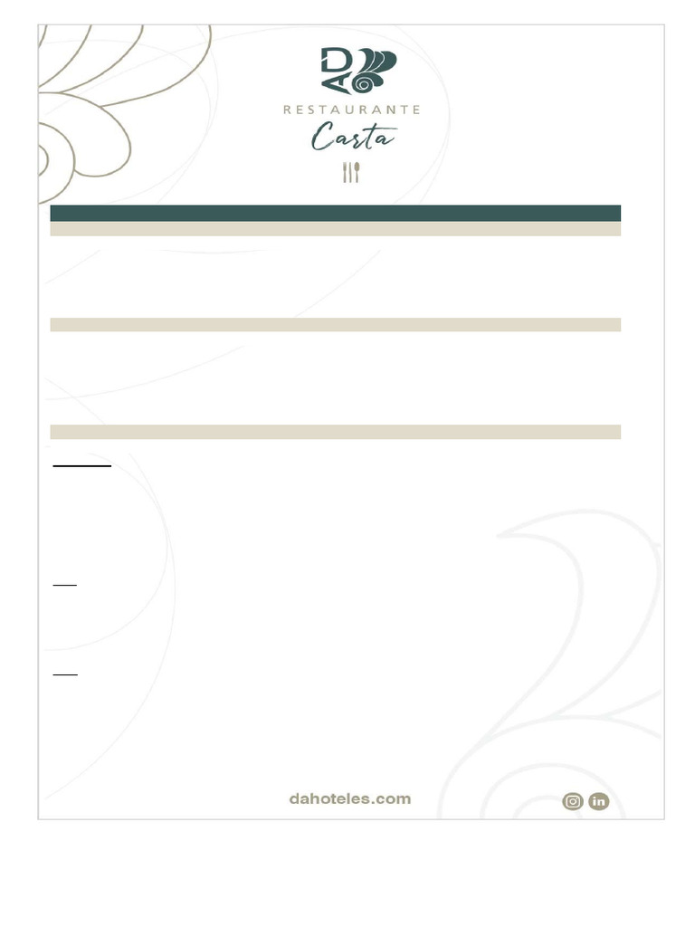 Menú de Viña del Mar | PDF | Alimentos | Cocina