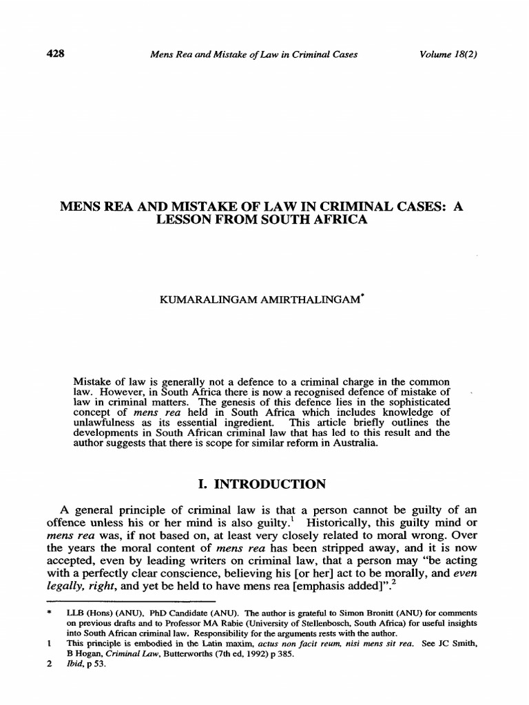 Mens Rea | PDF