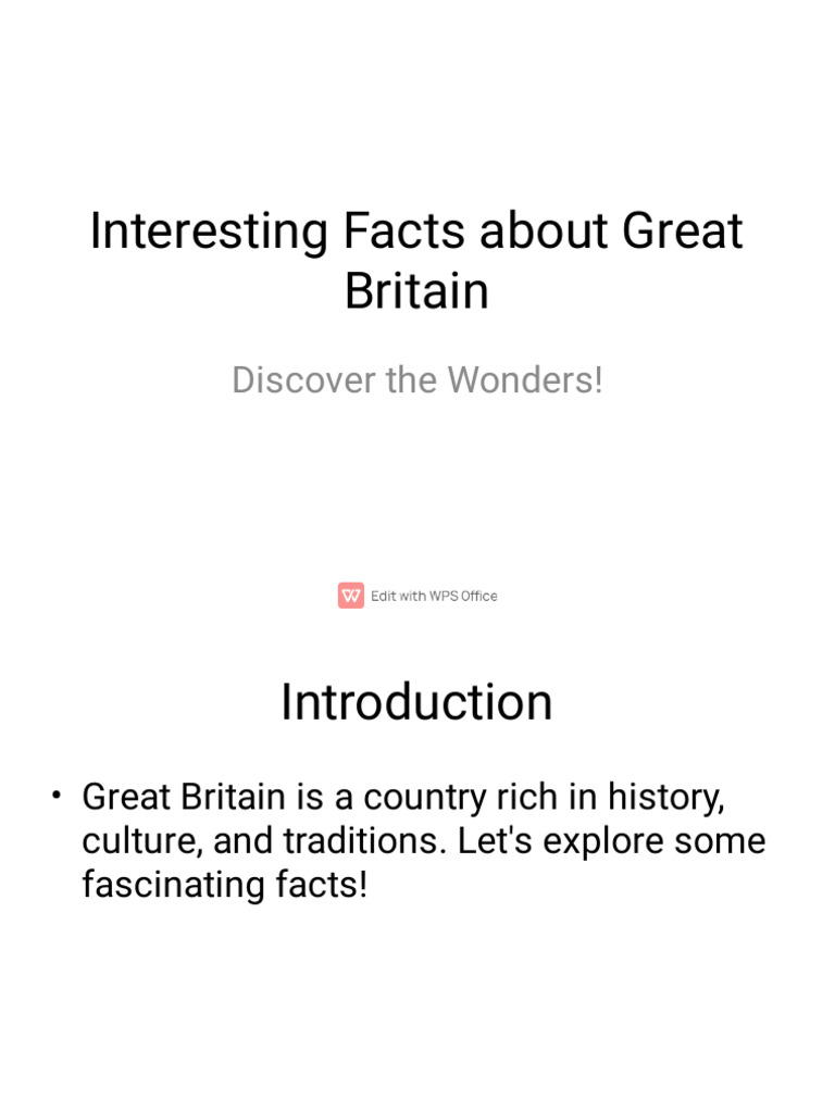 Interesting Facts Great Britain | PDF