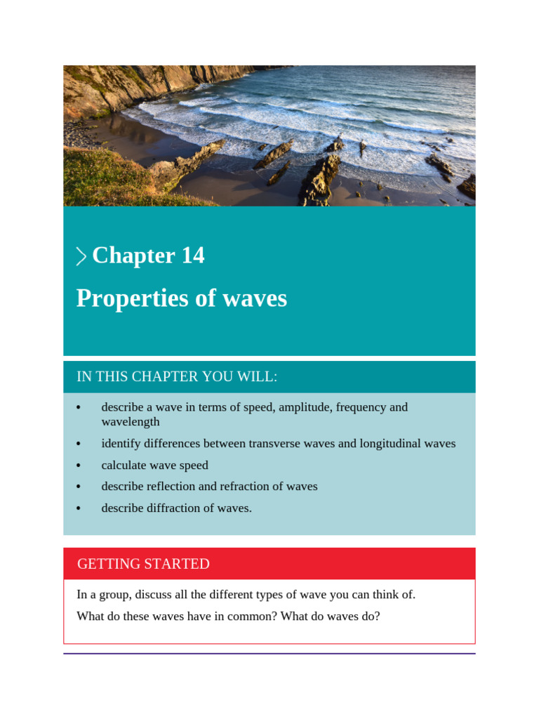 Chapter14 - BOOK-Cambridge IGCSE Physics Coursebook 2 | PDF | Waves | Wavelength