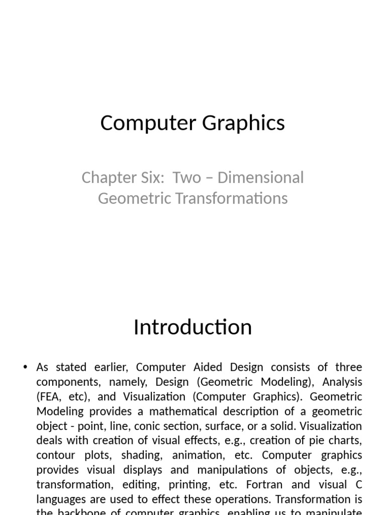CH05 Two Dimensional Geometric Transformations | PDF | Cartesian ...