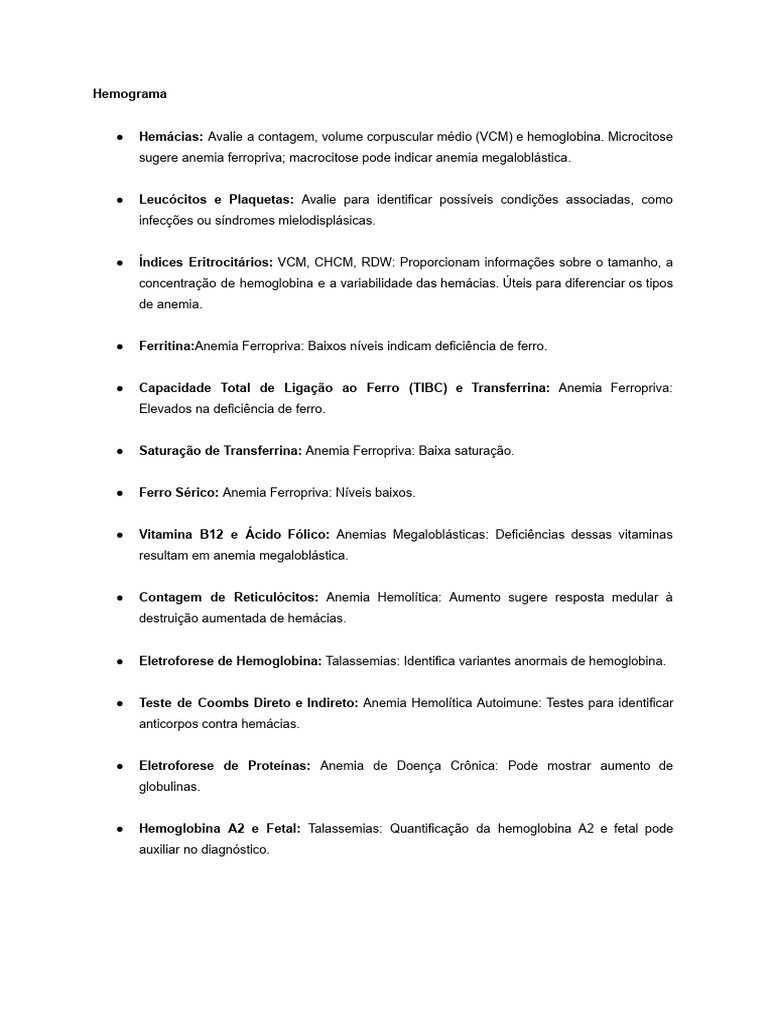 Normocitose e Normocromia no Hemograma | PDF | Anemia | Leucemia