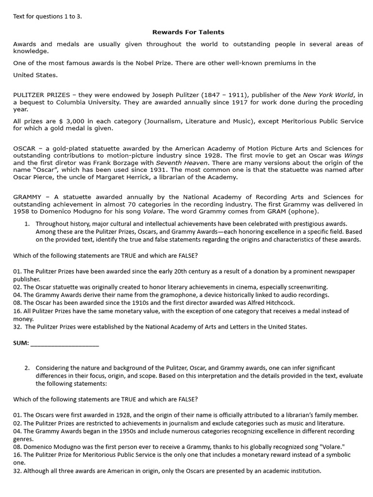 Revisão PM3 - UFSC3 - 3 Série | PDF | Verb | Archaeology