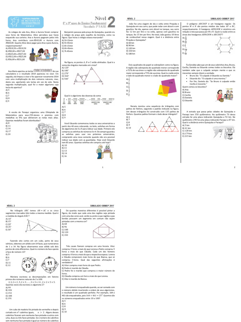 Simulado Obmep | PDF