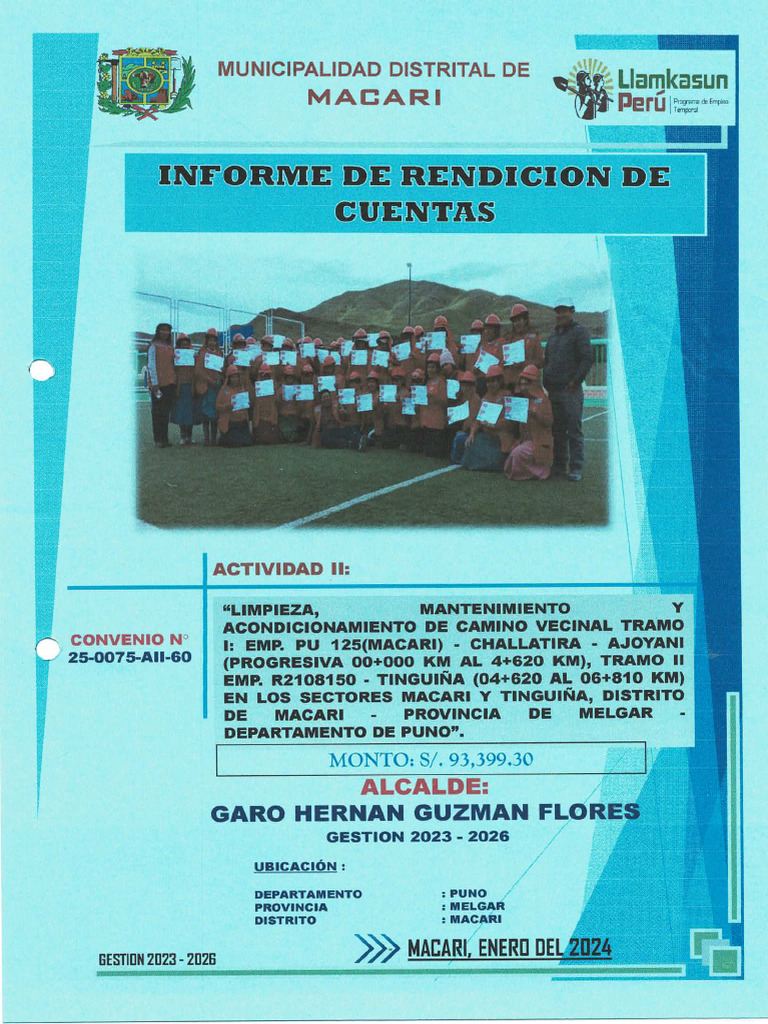 Informe de Rendicion de Cuentas 2024 | PDF