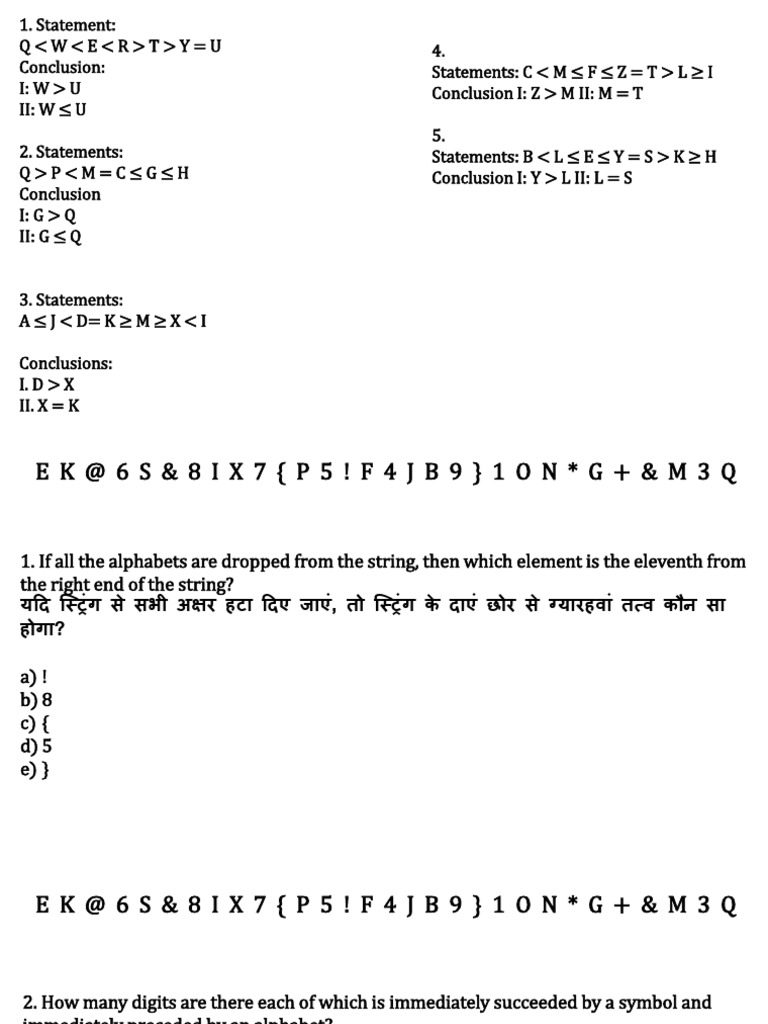 Alphanumeric Series - 2 | PDF