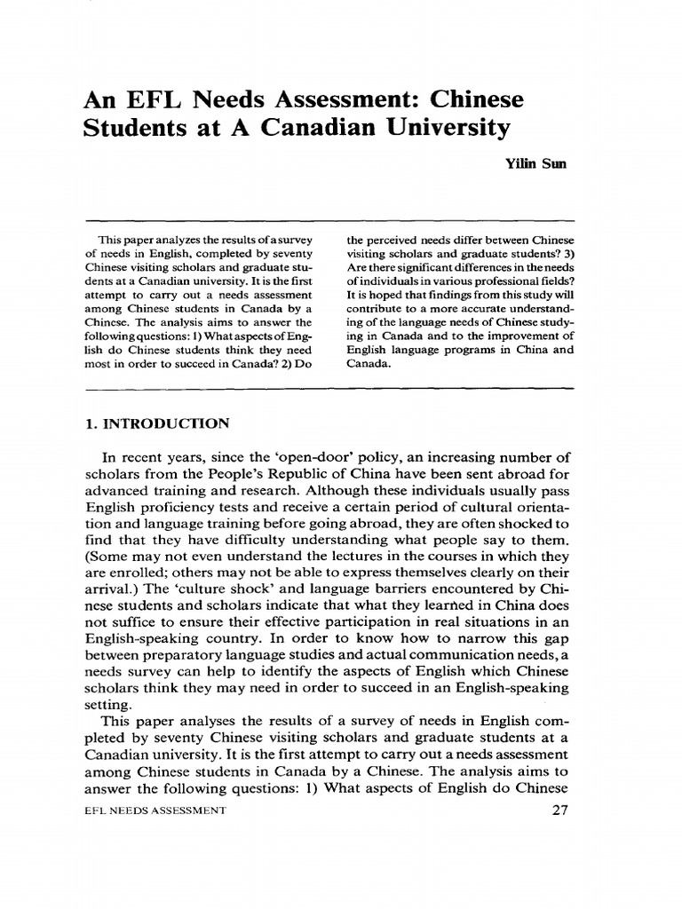 9.sun, Y. (1987) An EFL Needs Assessment-Chinese Students at A Canadian ...