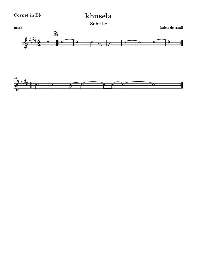 Khusela-Cornet in BB | PDF
