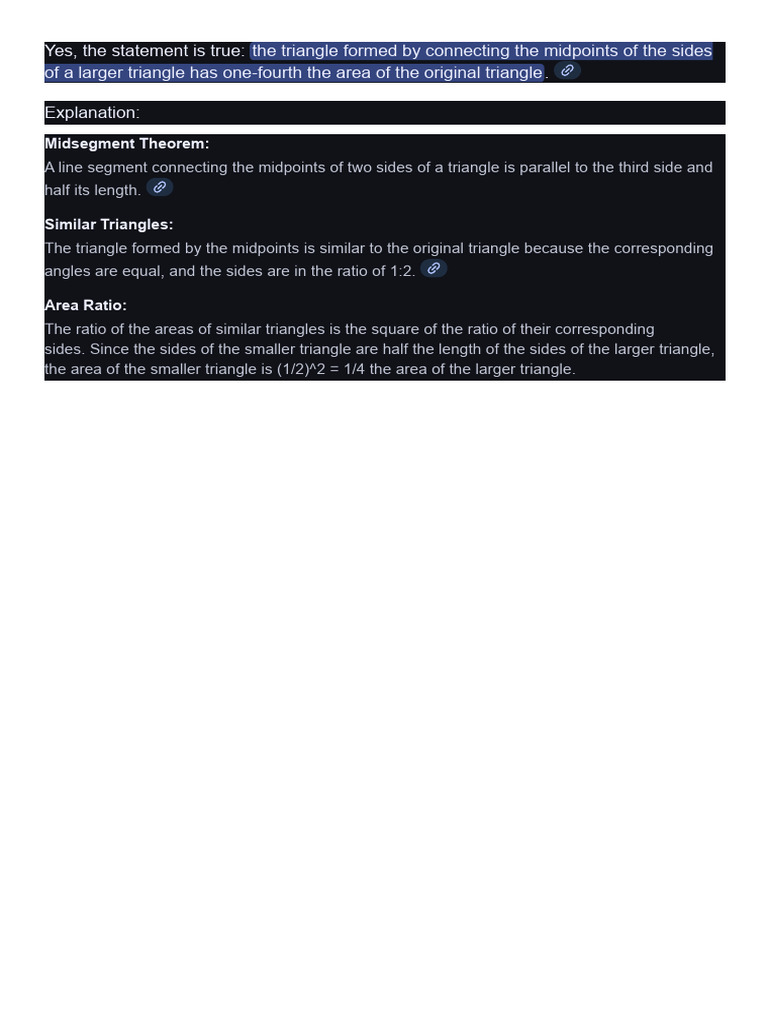 The Triangle Formed by Connecting the Midpoints of the Sides of a ...