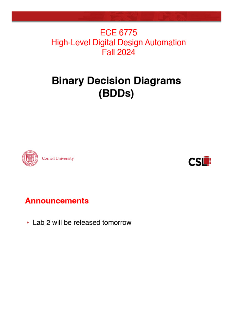 Lecture07 - High-Level Digital Design Automation | PDF | Mathematics | Mathematical Logic