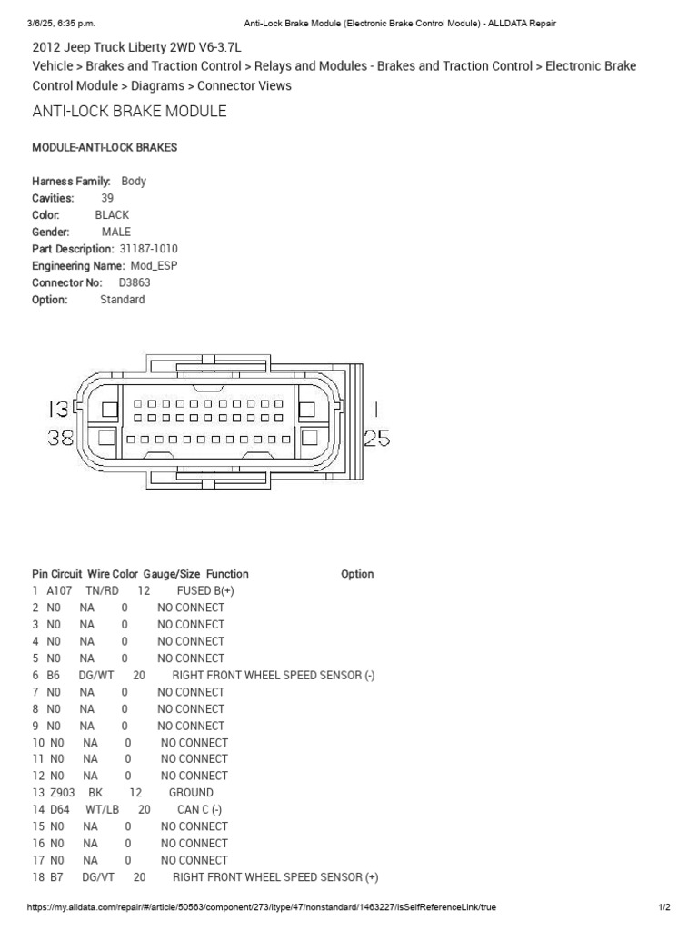 Anti-Lock Brake Module (Electronic Brake Control Module) - ALLDATA ...
