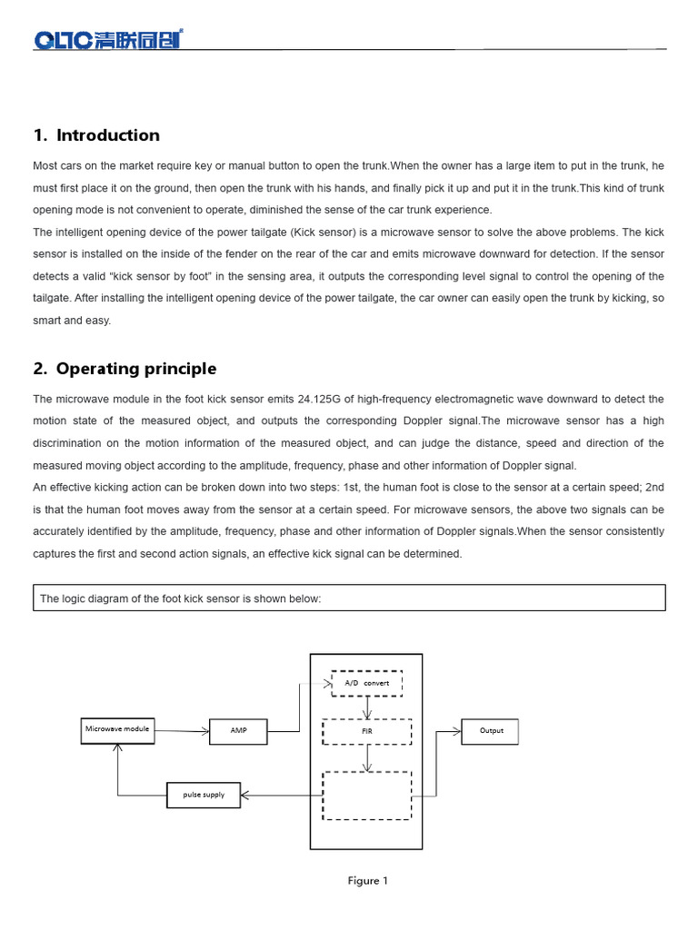 Foot Kick Sensor Installation Guide | PDF | Microwave | Doppler Effect
