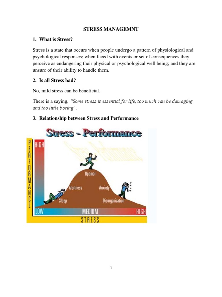 Stress Managemnthandout Word 2007 | PDF | Coping (Psychology) | Fatigue ...