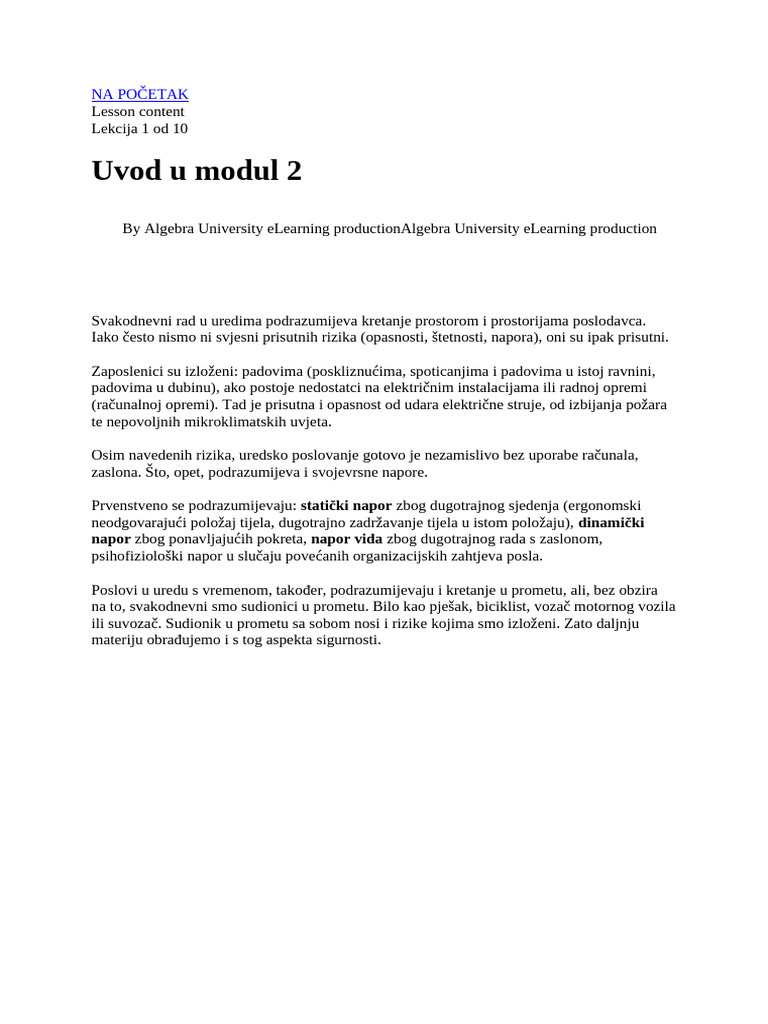 Lekcija 1 Od 10 | PDF