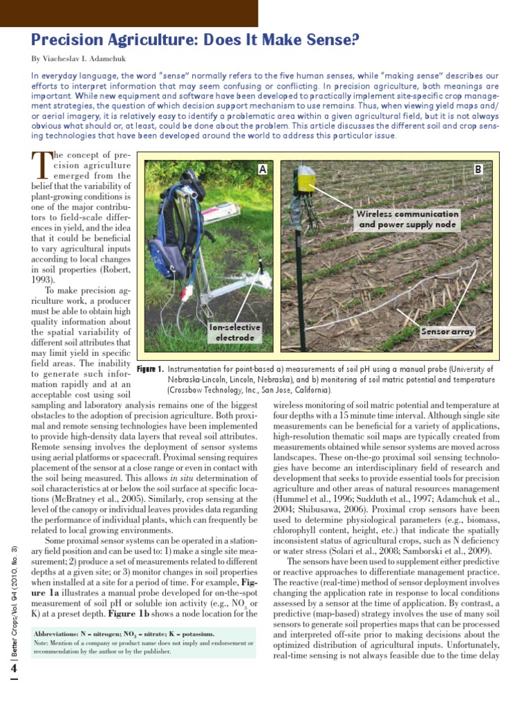 Precision Agriculture | PDF | Soil | Sensor