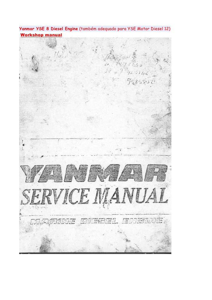 Yanmar YSE 8 Diesel Engine | PDF