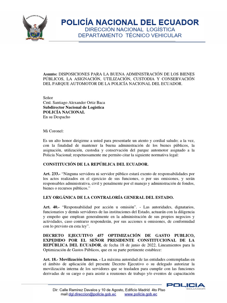 PN DTV DNL QX 2025 3063 o | PDF | Policía | Logística