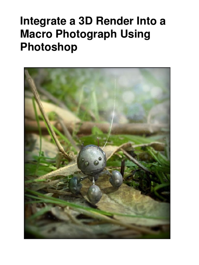 Photoshop Tutorial Integrate A 3D Render Into A Macro Photograph | PDF ...